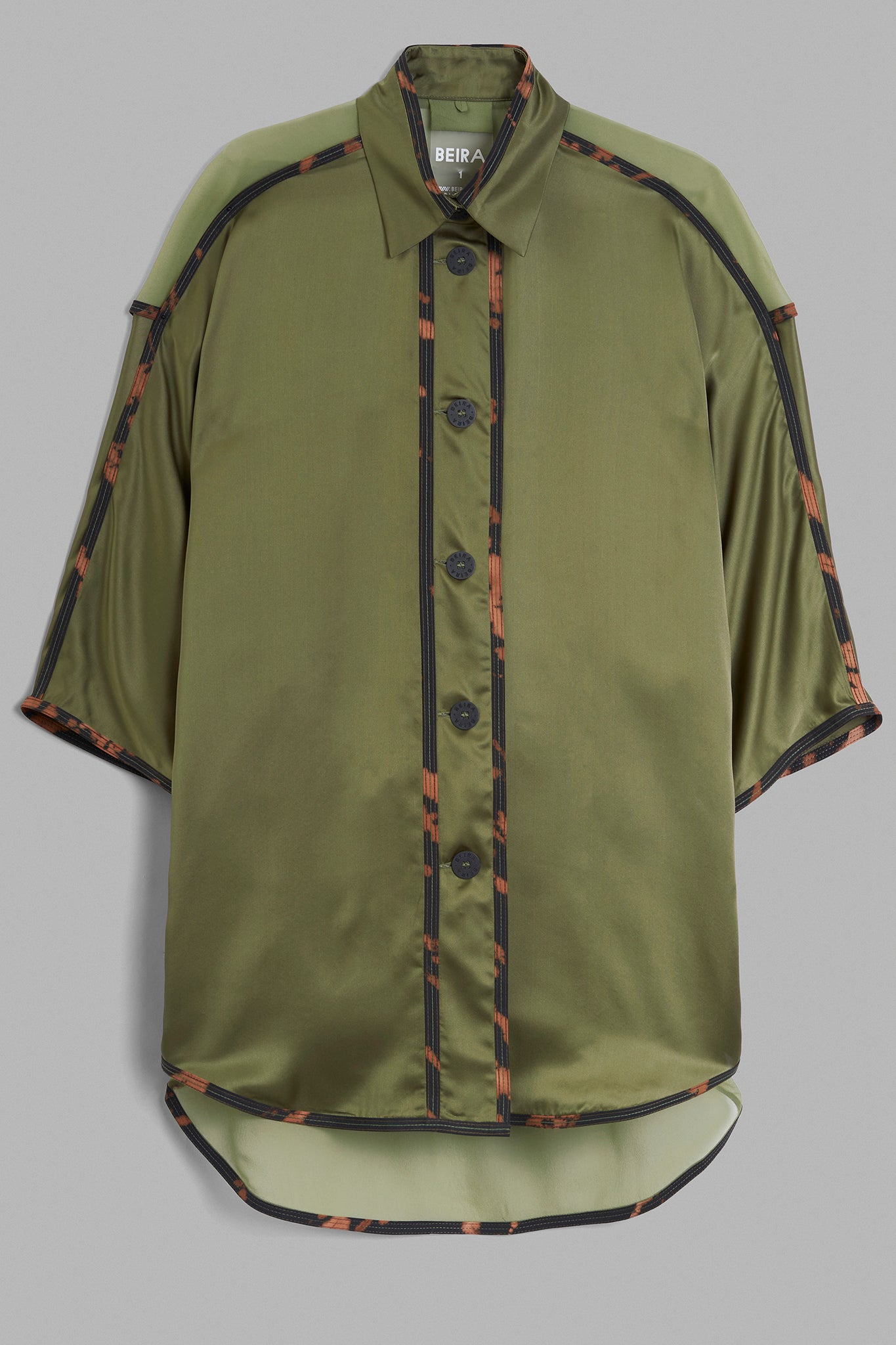 Silk Button-up Shirt - Olive – BEIRA Global